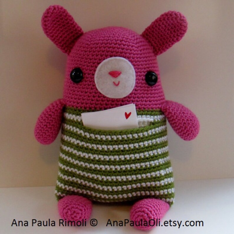 Bunny and Teddy Pocket Friends Amigurumi Crochet Pattern - PDF Digital ...