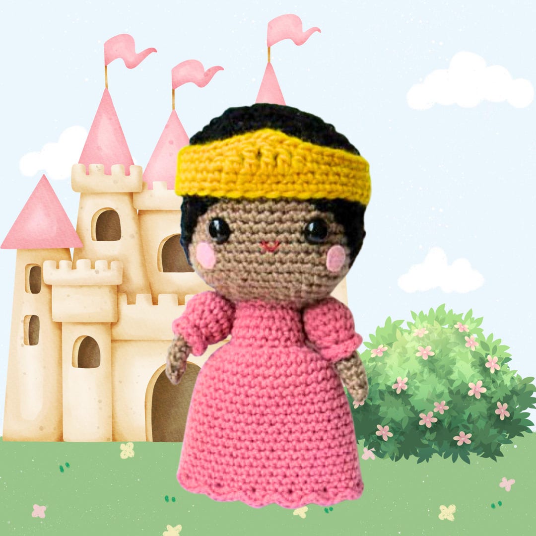 African American Princess Doll Amigurumi Crochet Pattern - PDF Digital ...