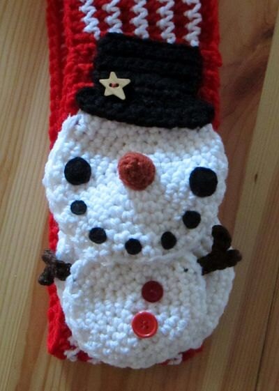 Snowman Scarf Crochet Pattern PDF Digital Download - Etsy
