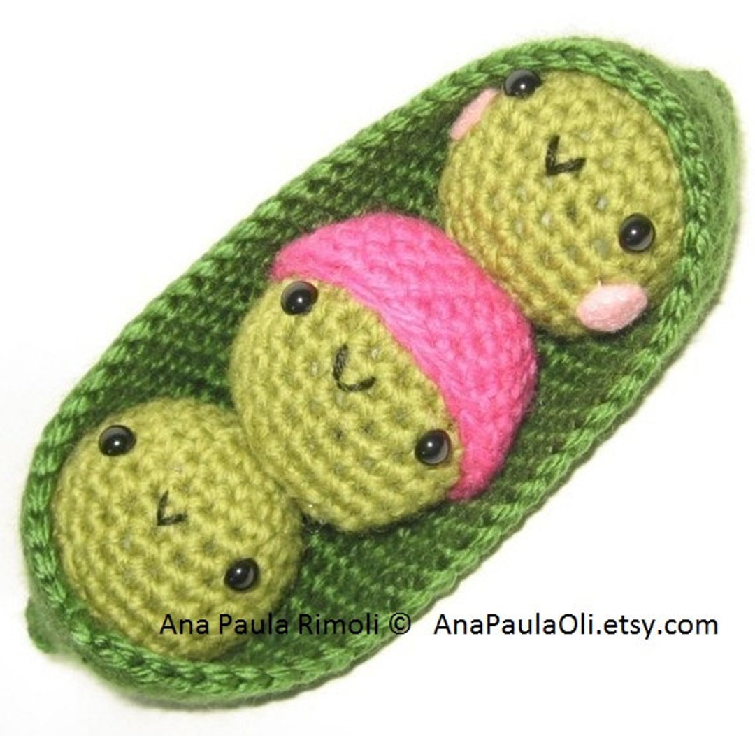 Sweet Peas in a Pod Amigurumi Crochet Pattern - PDF Digital Download - Etsy