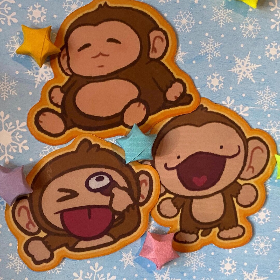 Goofy Monkey Stickers!! - Etsy