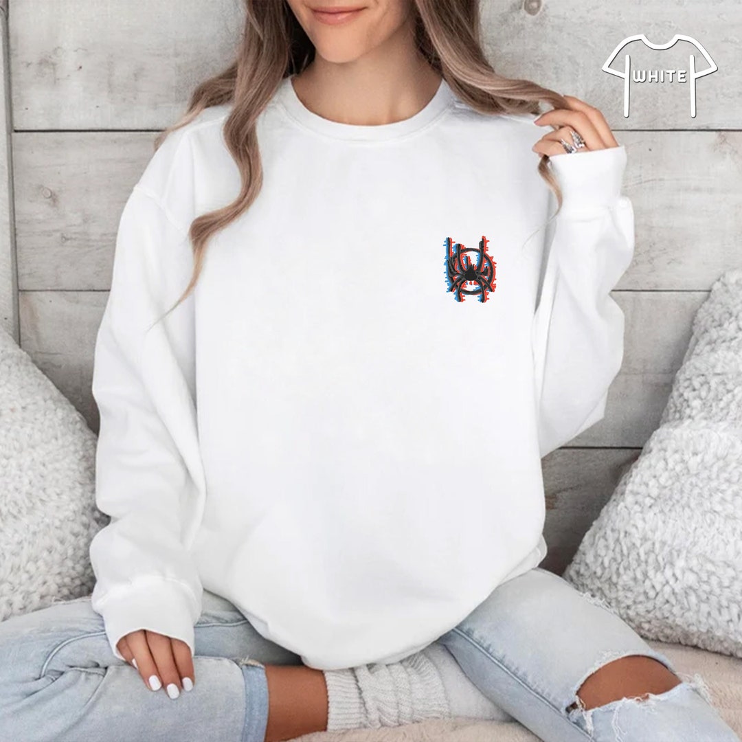 Embroidered Spider-man Miles Morales Sweatshirt, Across the Spider ...