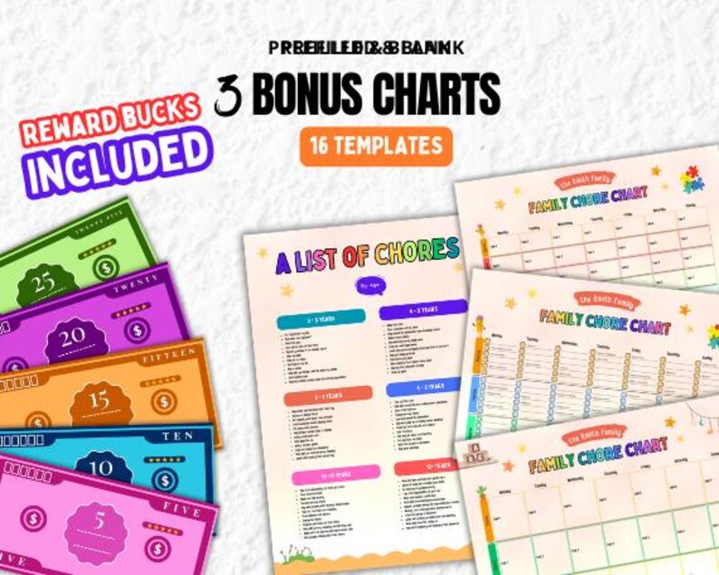 Unique Digital Download Habit Tracker for Kids, Editable Planner for ...