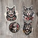 Cat Sticker American Traditional Style, Cool Cat Window Car Waterbottle ...