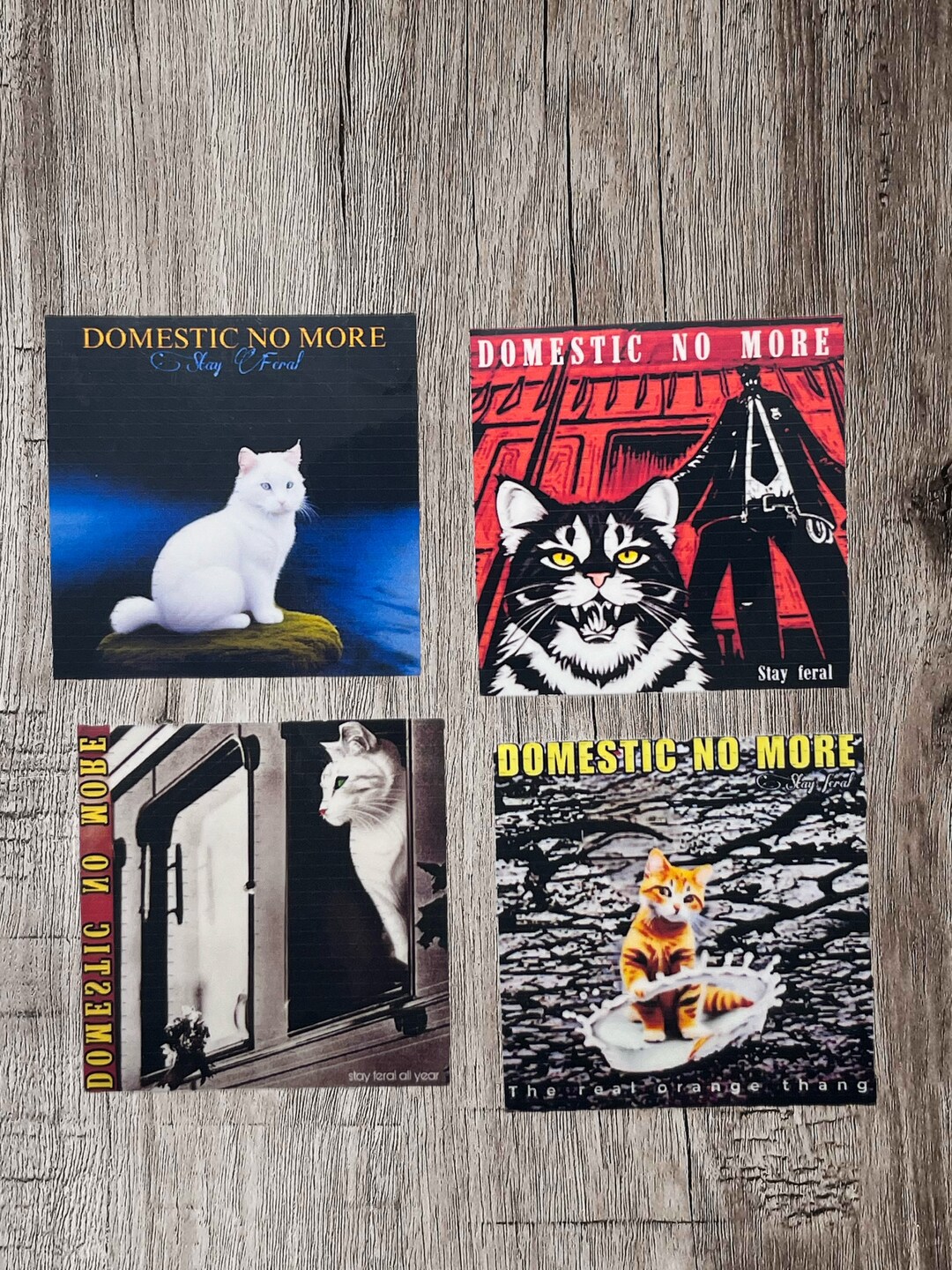 Faith No More Inspired Stay Feral Cat Stickers for Metalhead Rock Punk ...