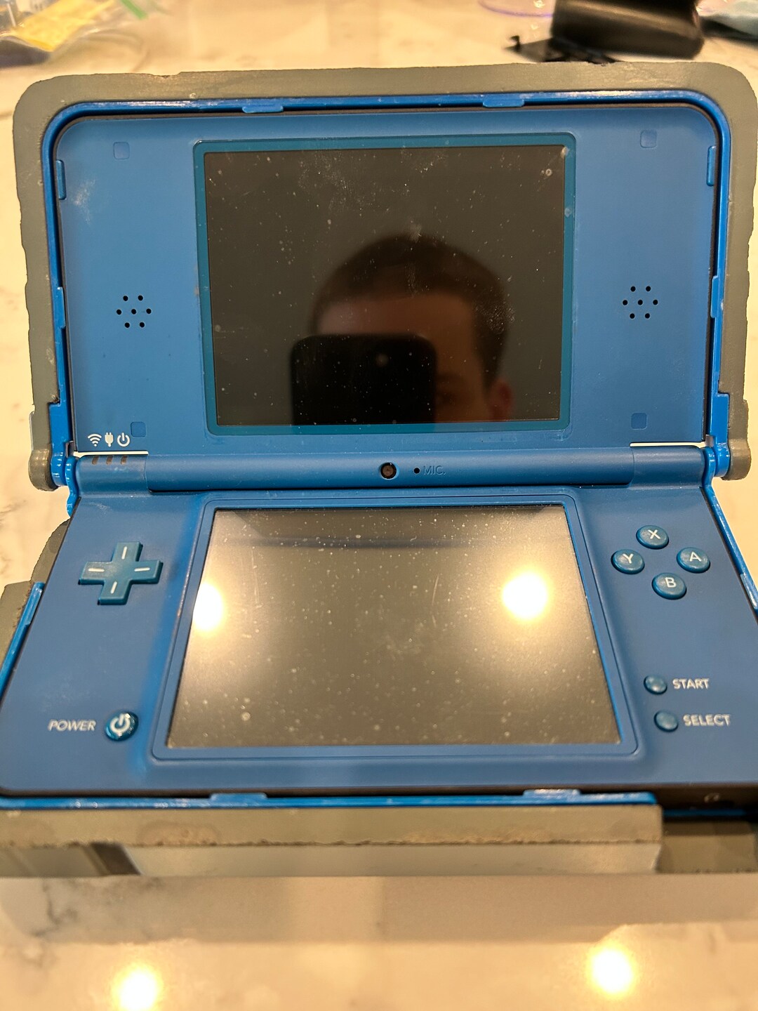 Blue Nintendo Dsi XL - Parts/repair - Tested & Working - Needs a New ...