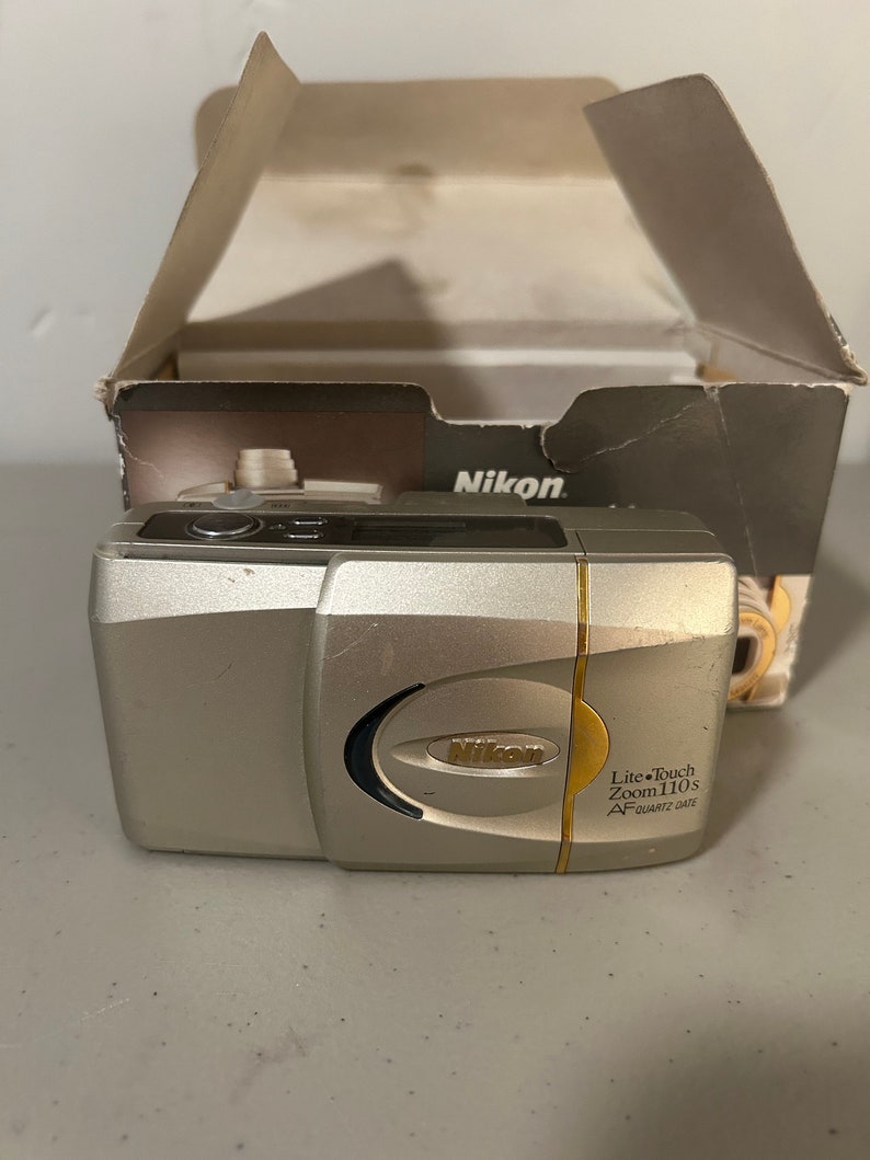 Nikon Lite Touch Zoom 110 S Quartz Date 35mm Film Camera W/ Box ...