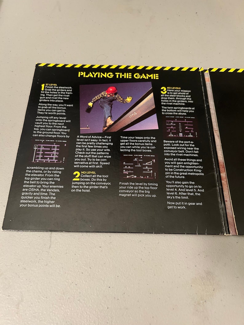Rare Hard Hat Mack 1983 EA Commodore 64 Game Complete - Etsy