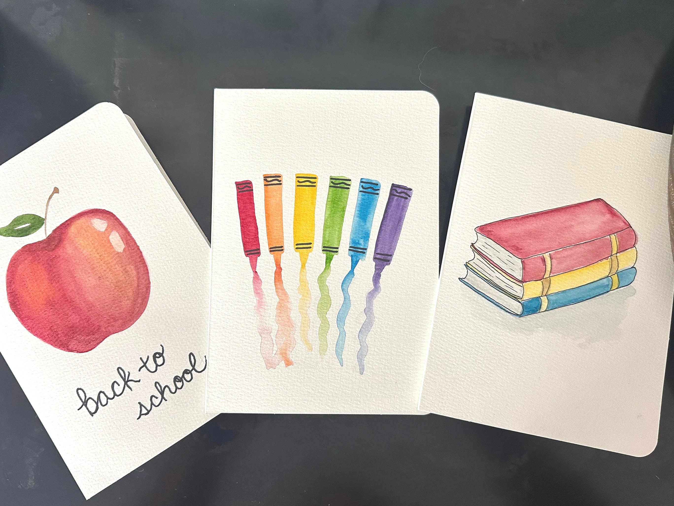 Back to School Teacher Thank You Cards, Handpainted Watercolor ...