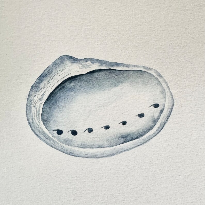 Beachy Seashell Watercolor Painting Set, Conch Shell Coastal Watercolor ...