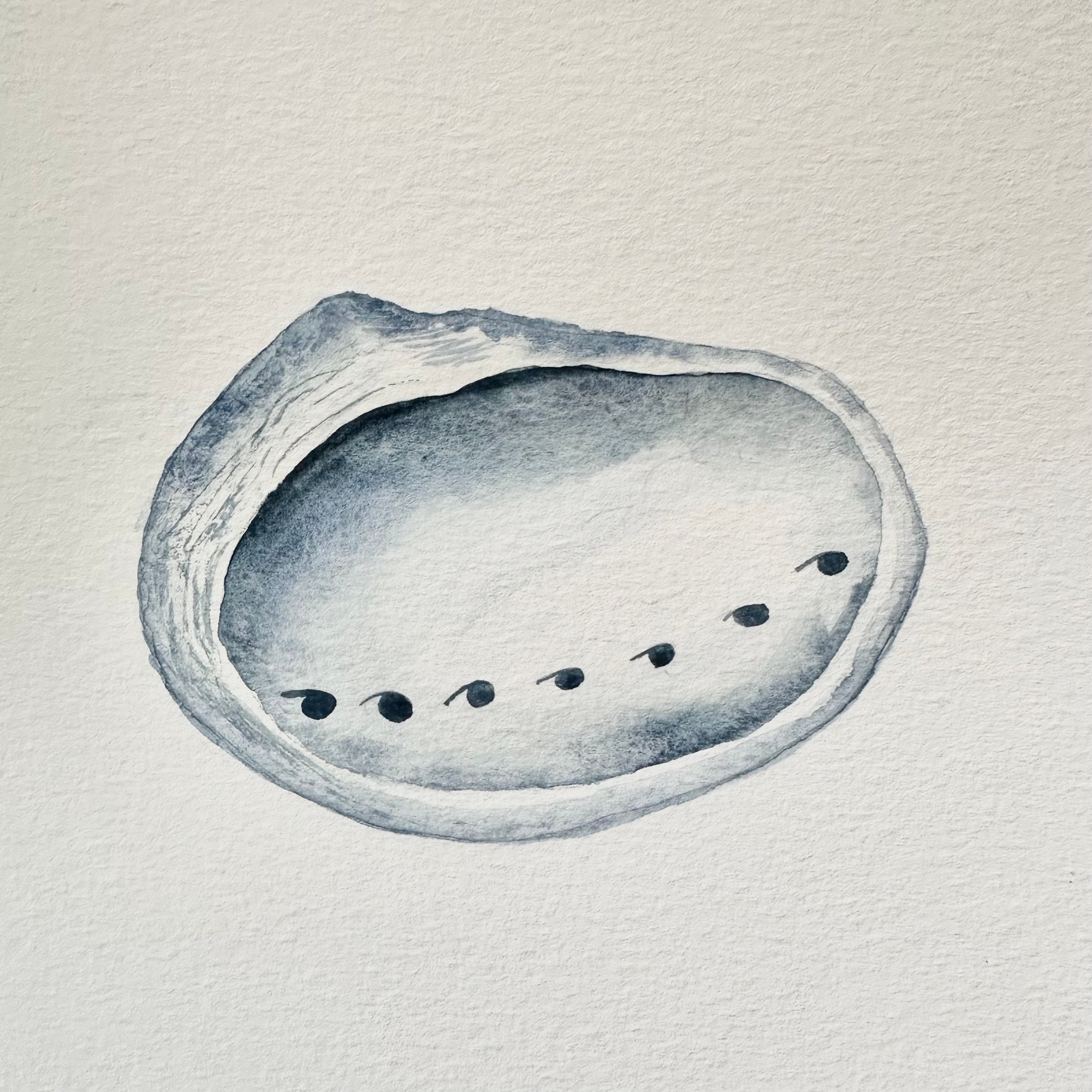 Beachy Seashell Watercolor Painting Set, Conch Shell Coastal Watercolor ...