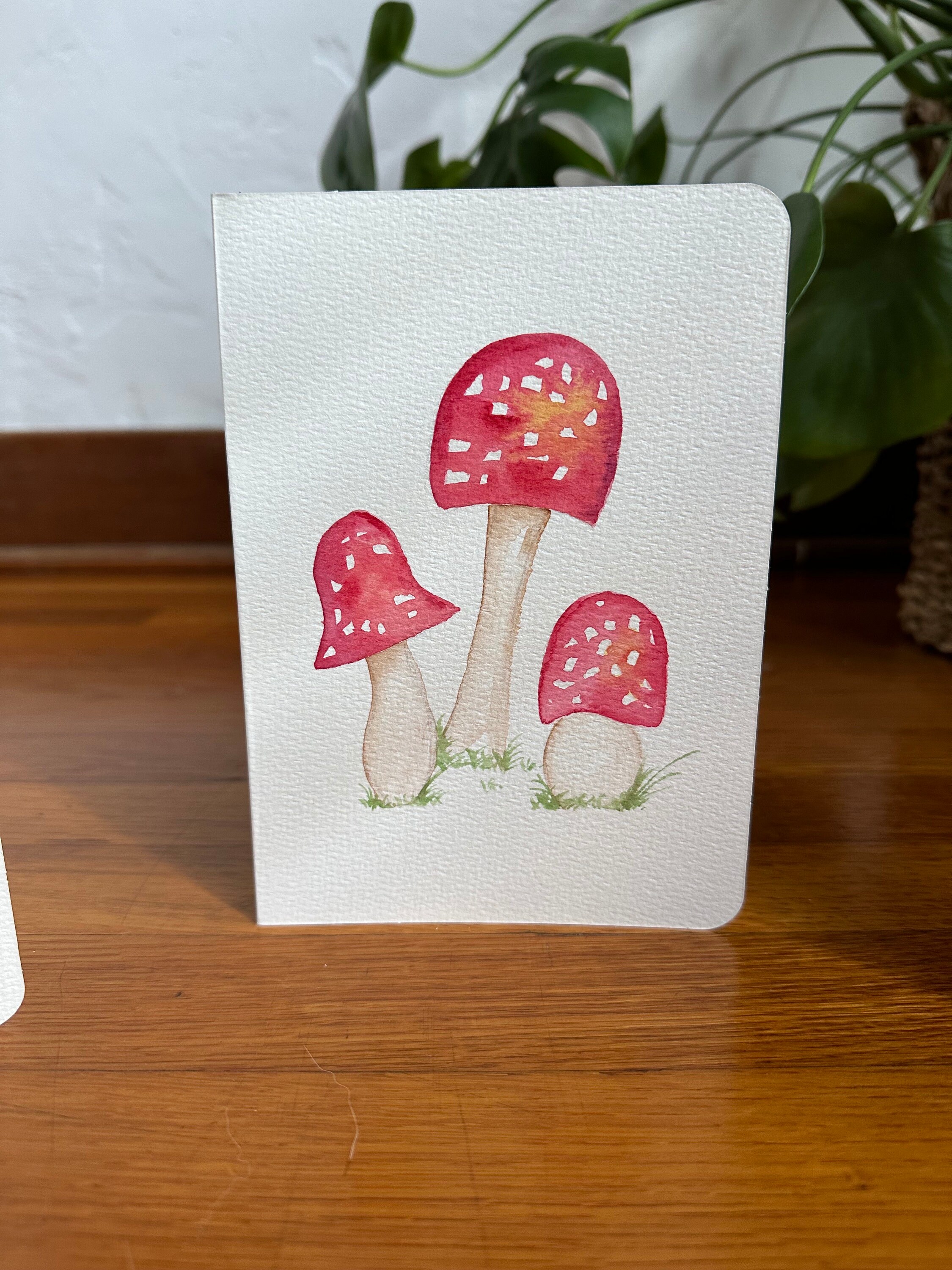 Handmade Mushroom Watercolor Cards, Handpainted Fungi Thank You Cards ...