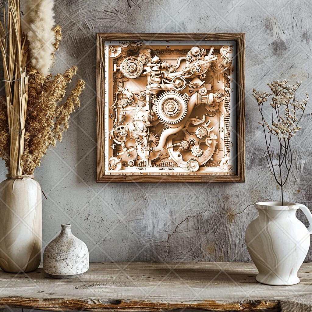 Steampunk Gears Mechanical Cog Machine Engineering 3d Laser File ...