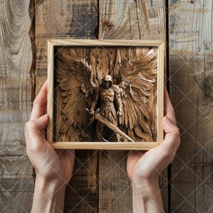 Winged Angel Sword Warrior Archangel Divine Protector 3d Laser File ...