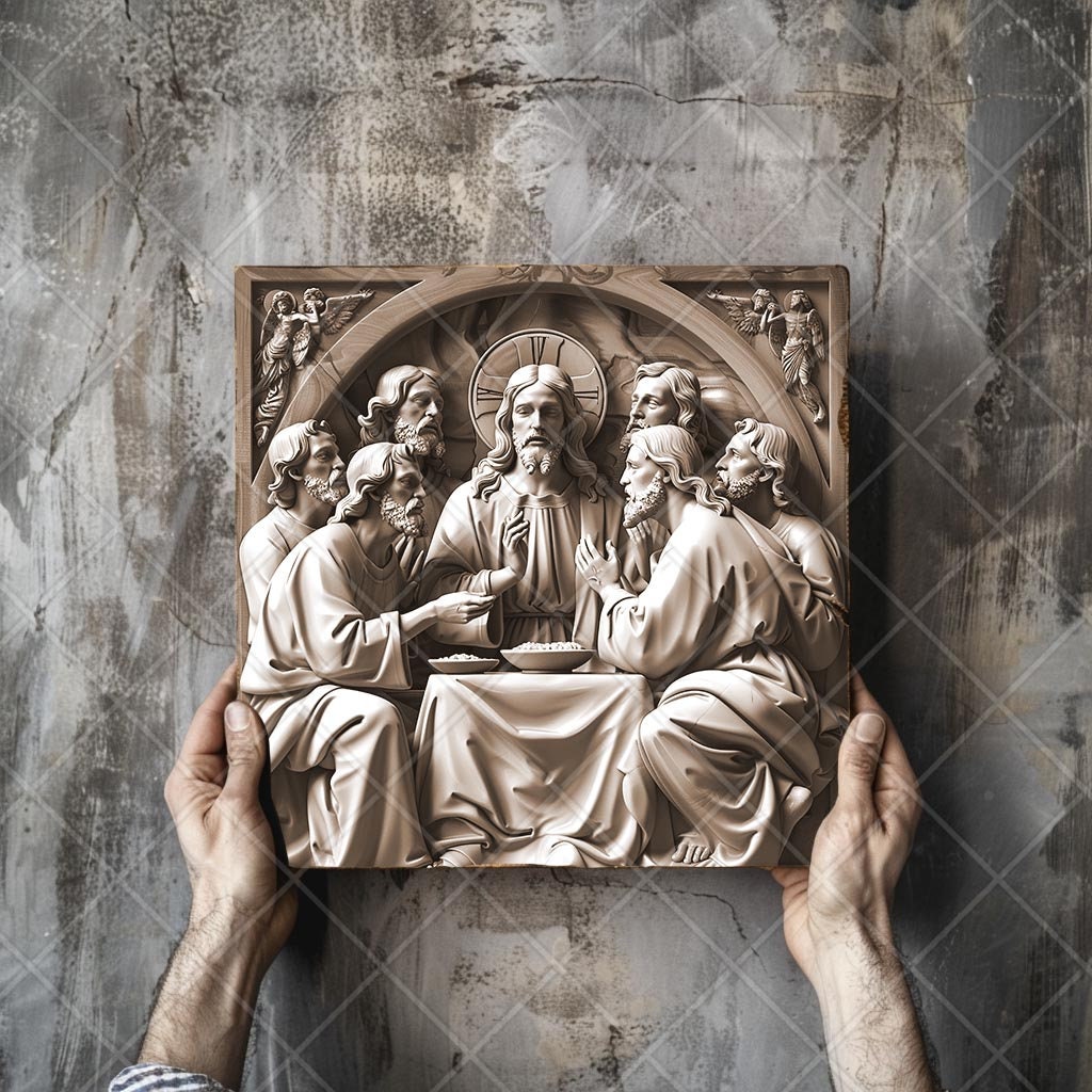 Jesus Christ Apostles Last Supper Christian Bible 3d Laser File Coaster ...