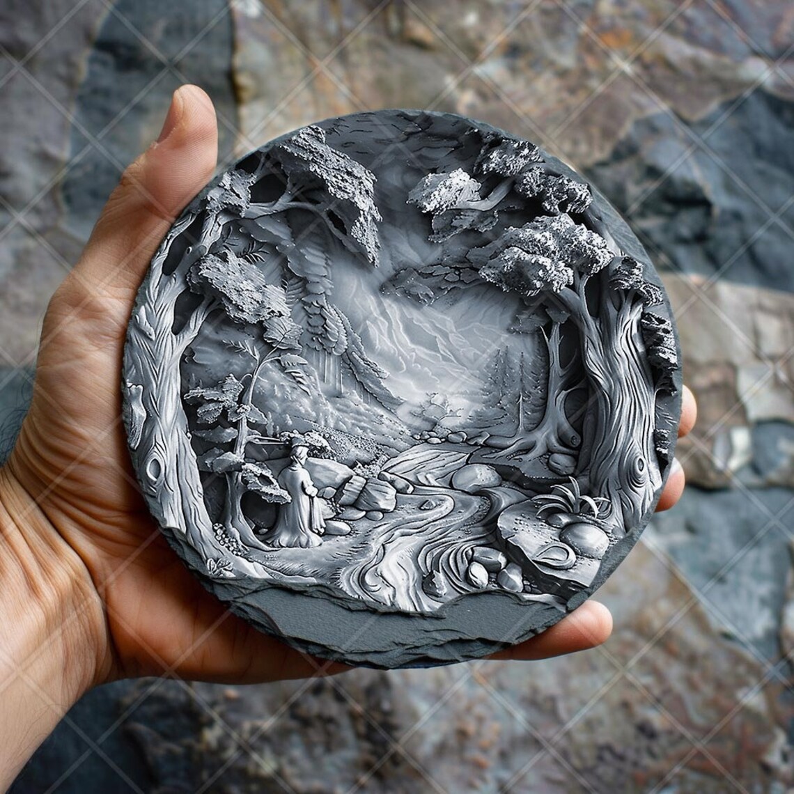 Forest Scene Woodland Trail Towering Trees Rainforest 3d Laser File ...