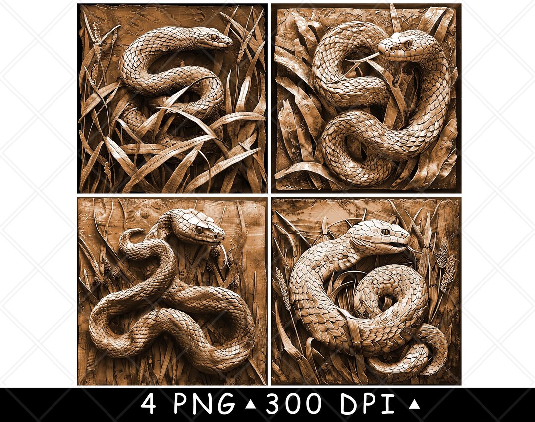 Snake Grass Scene Python Serpent Viper Animal Wildlife 3d Laser File ...