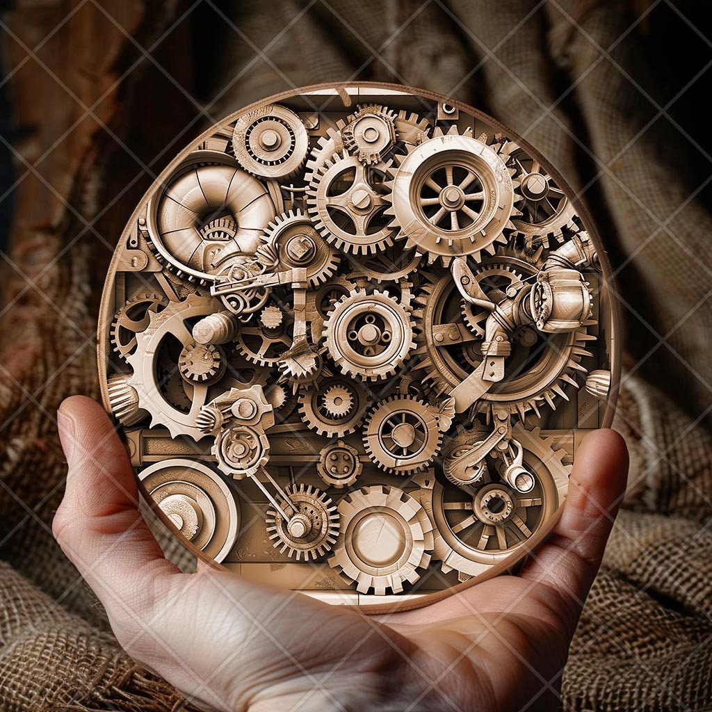 Steampunk Gears Mechanical Cog Machine Engineering 3d Laser File ...