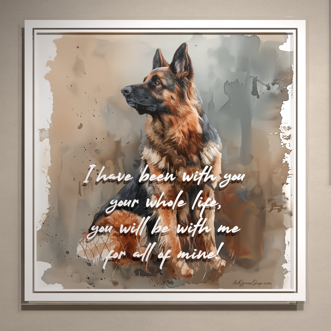 Personalized GERMAN SHEPHERD Pet Memorial or Gift Wall Art Print W ...