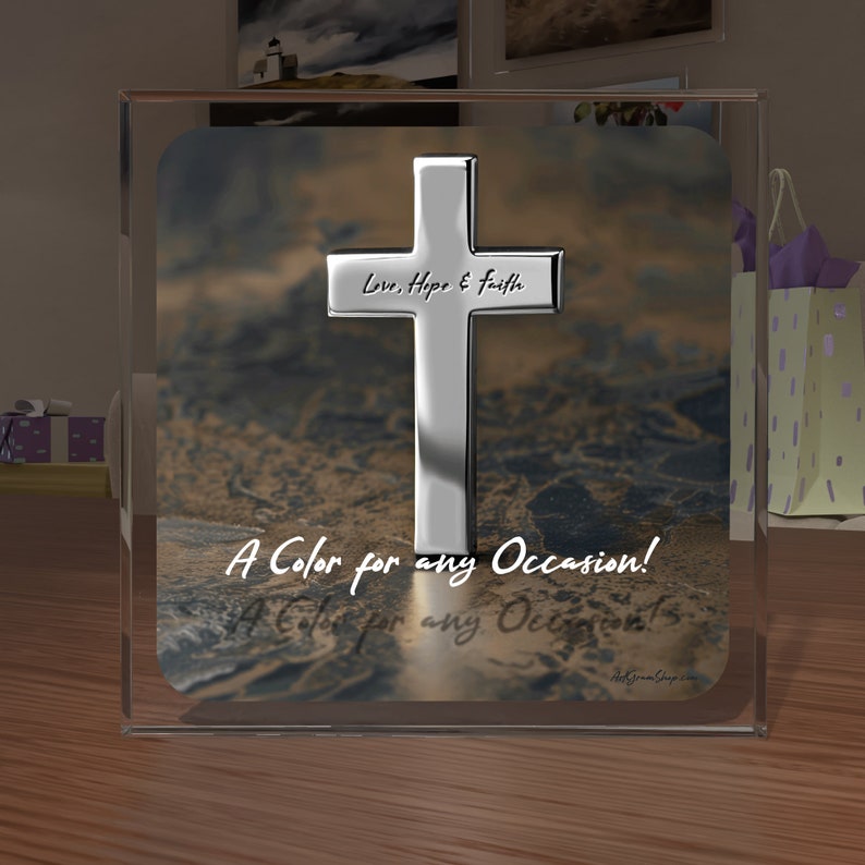Personalized Christian Gift CHRISTIAN CROSS Tabletop Art Print W ...