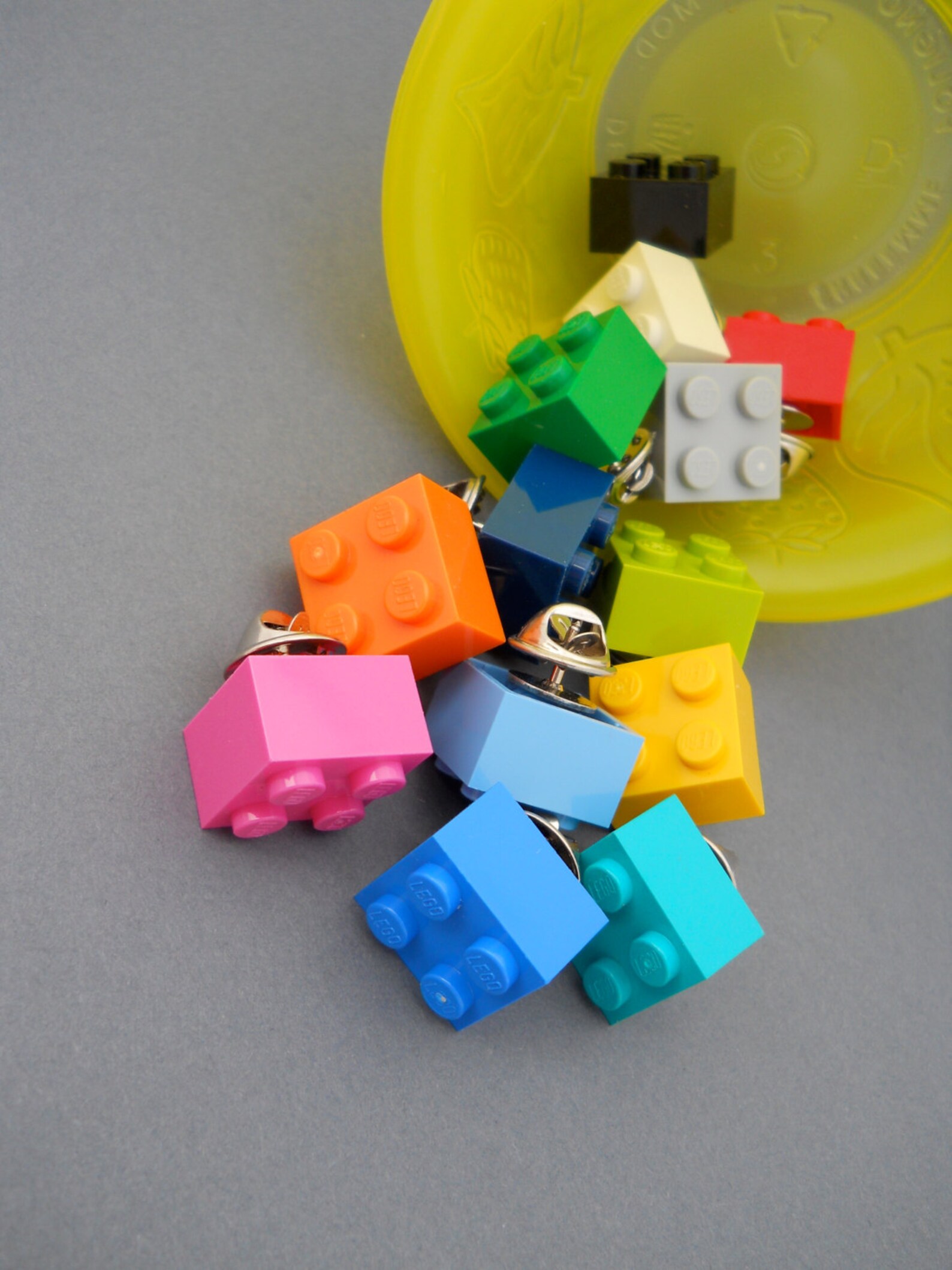 The Square Tie Tack or Pin - Made With 2x2 Toy Blocks / LEGO Bricks ...