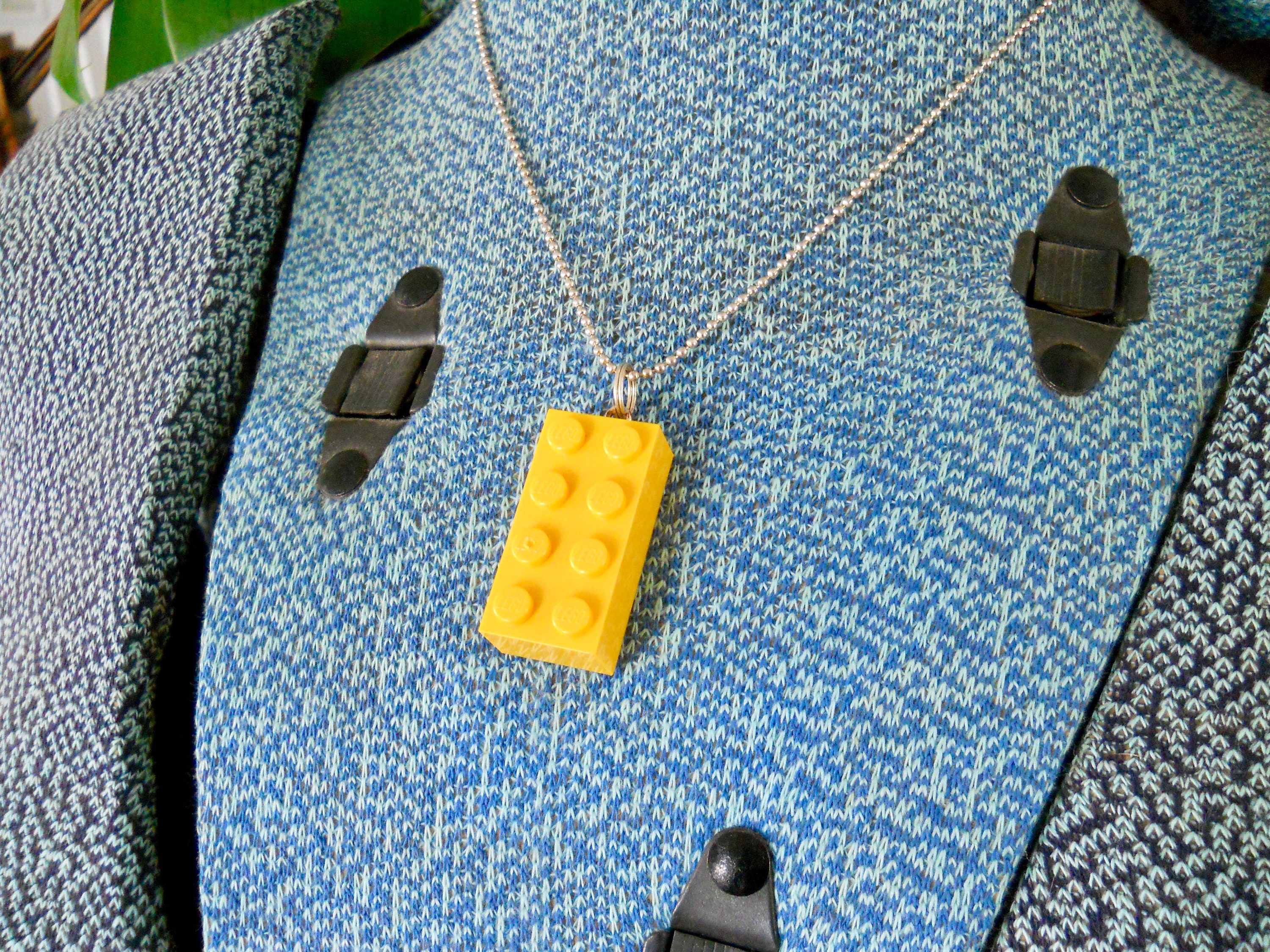 The Brick Pendant / Necklace Made With Toy Blocks / LEGO Bricks Red ...