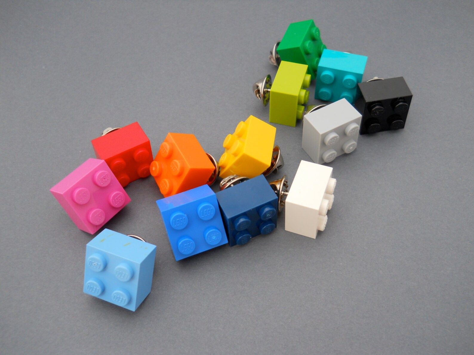The Square Tie Tack or Pin - Made With 2x2 Toy Blocks / LEGO Bricks ...