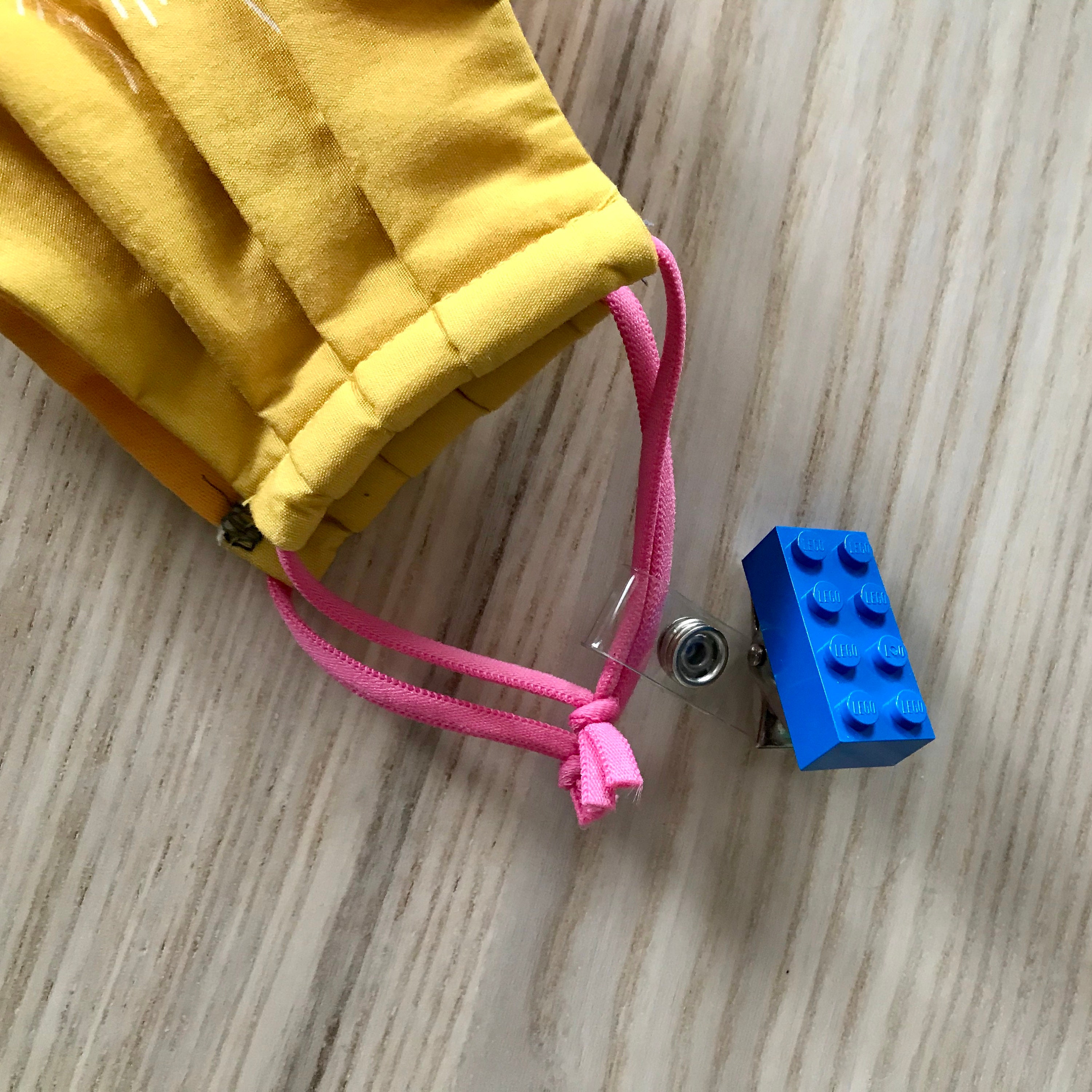 Identify Yourself Id/badge Clip/mask Holder - Made With Toy Blocks/lego ...