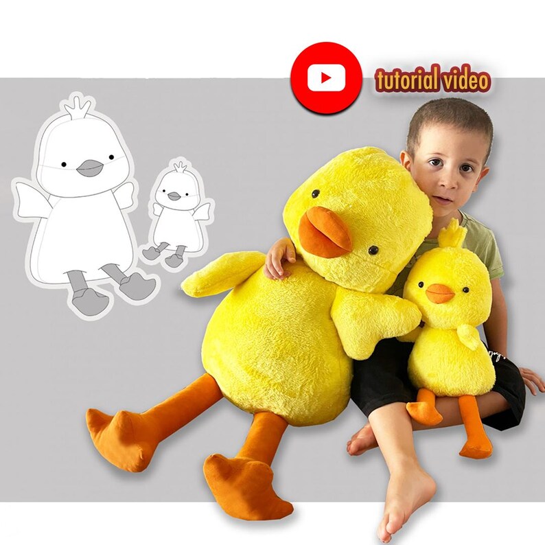 Chicken Sewing Pattern, 18 and 36 Inch PDF, Chick Pattern, Duck Sewing ...