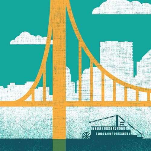 Pittsburgh Art City of Bridges 2 Silkscreen Print Pittsburgh - Etsy