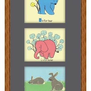 Alphabet Print Nursery Art - R is for Rabbit - Silkscreen Kids Wall Art ...