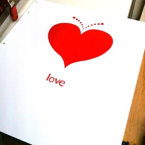 Let Love Grow Screenprint, Love Art Print, Wedding Gift - Nursery Print ...