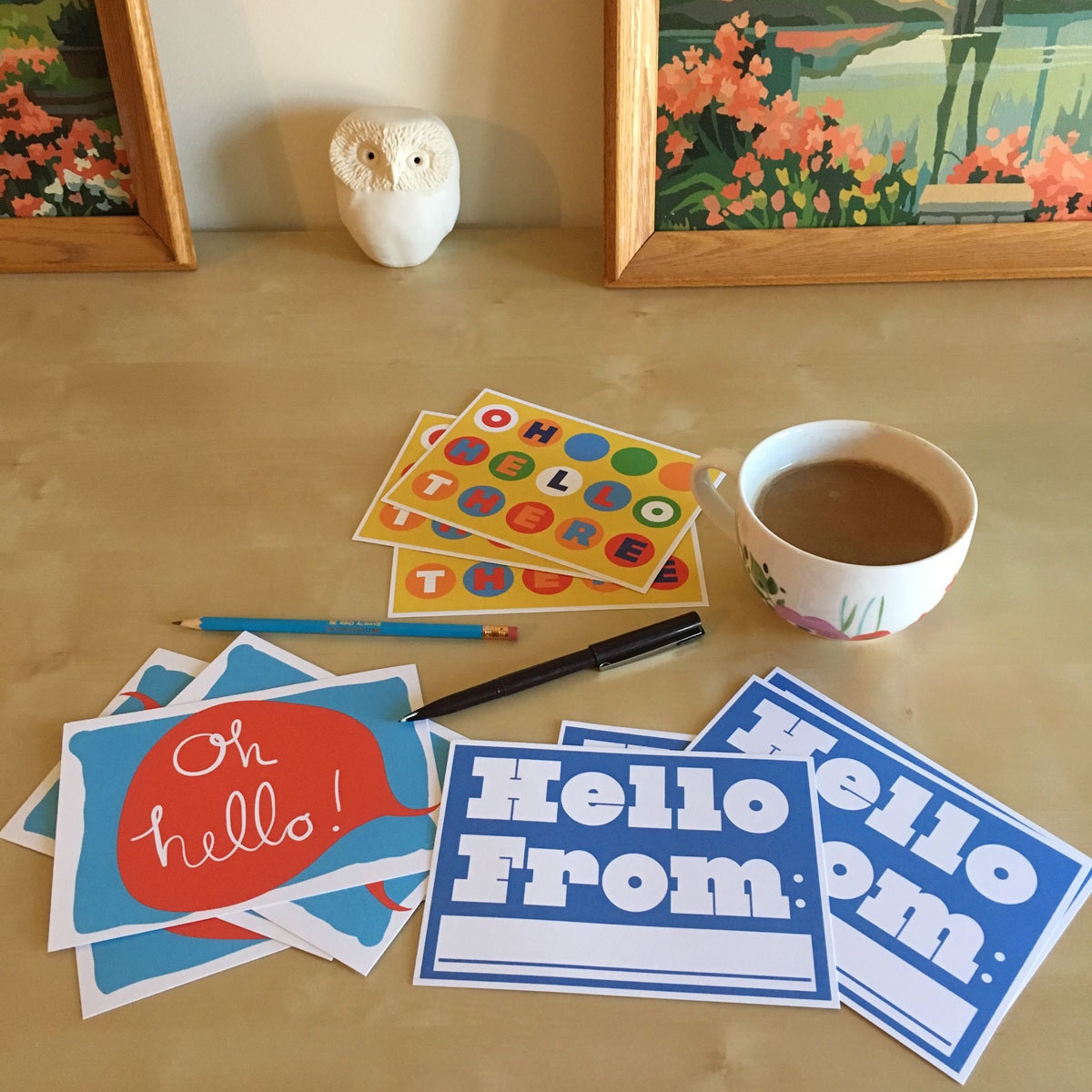 Oh Hello There Postcard - Postcards Greeting Stationery - Say Hi to A ...