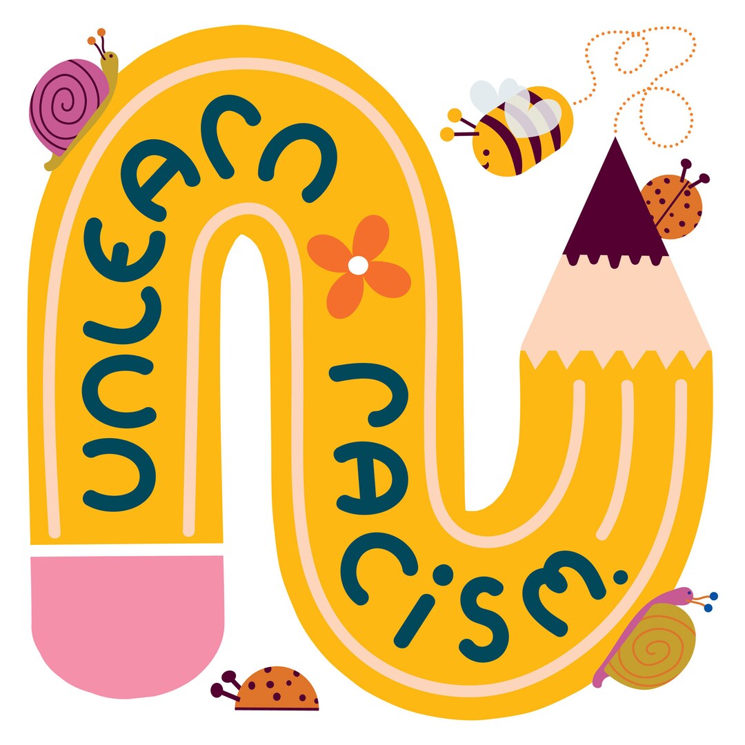 Unlearn Racism Art Print - Racial Equality and Educational Wall Decor ...