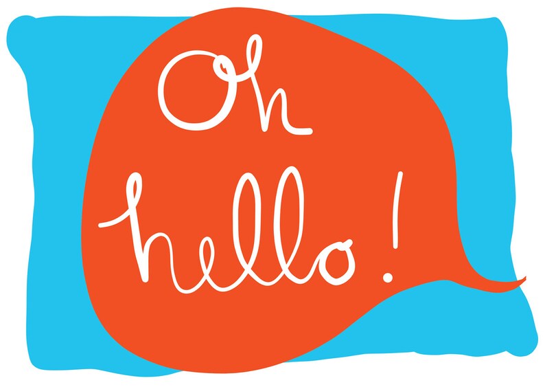 Oh Hello Postcard Postcards Greeting Stationery Say Hi or - Etsy