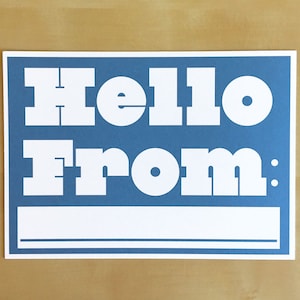 Hello From Blank Postcard - Postcards Greeting Stationery - Say Hi or ...