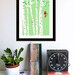 Screenprint Spring Cardinal Art Print - Modern Birch Trees Cardinal Red ...