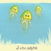 J is for Jellyfish Alphabet Print - Kids Wall Art Nursery Screenprint ...