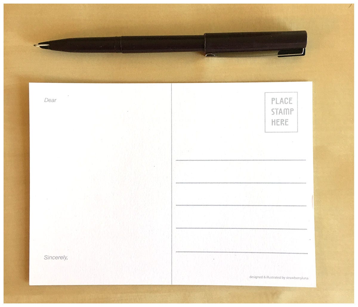 Hello From Blank Postcard - Postcards Greeting Stationery - Say Hi or ...