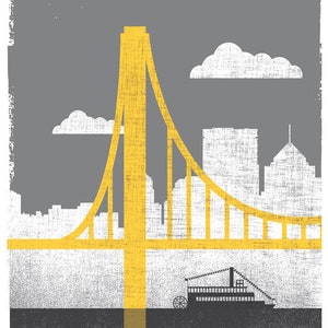 Pittsburgh Art Pittsburgh Print Silkscreen City of Bridges 1 ...