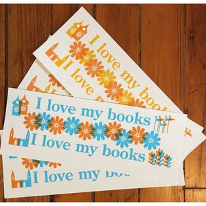 I Love My Books Mini Print Art Print Giclee Librarian Gift - Etsy