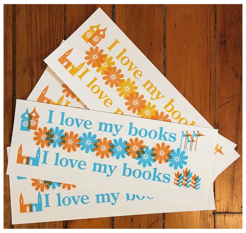 I Love My Books Mini Print Art Print Giclee Librarian Gift - Etsy