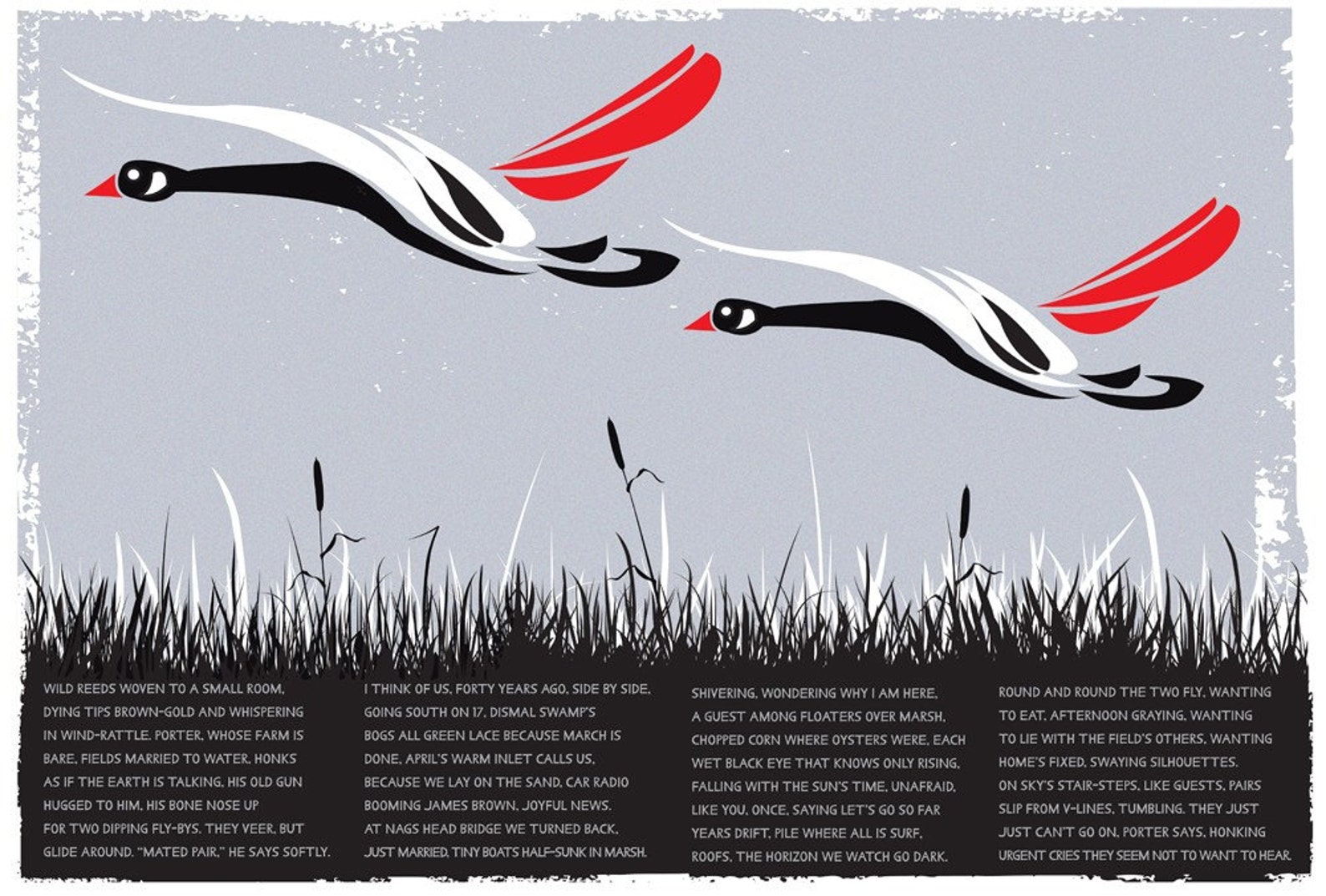 Goose Blind Poetry Art Print Hand Screen Printed Silkscreen - Etsy