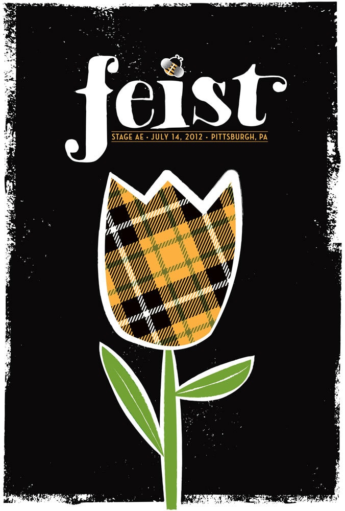 Screenprint Poster Show Poster for Feist Rock Show Poster | Etsy