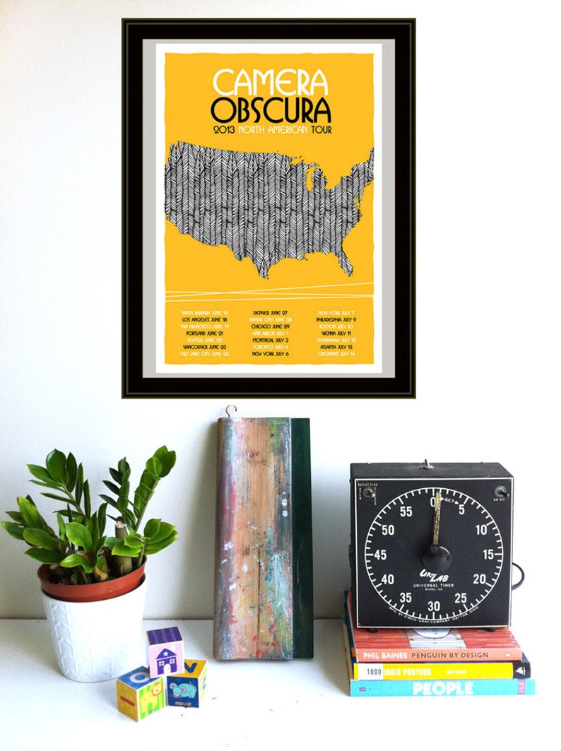 Camera Obscura Tour Screenprint Poster Hand Silkscreen - Etsy