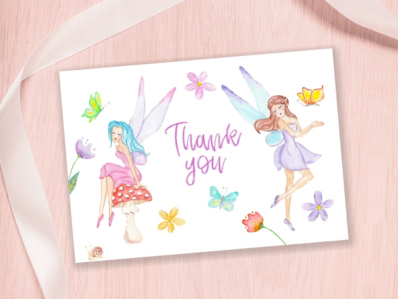 Editable Fairy Thank You Card, Fairy Thank You, Editable Thank You Card ...