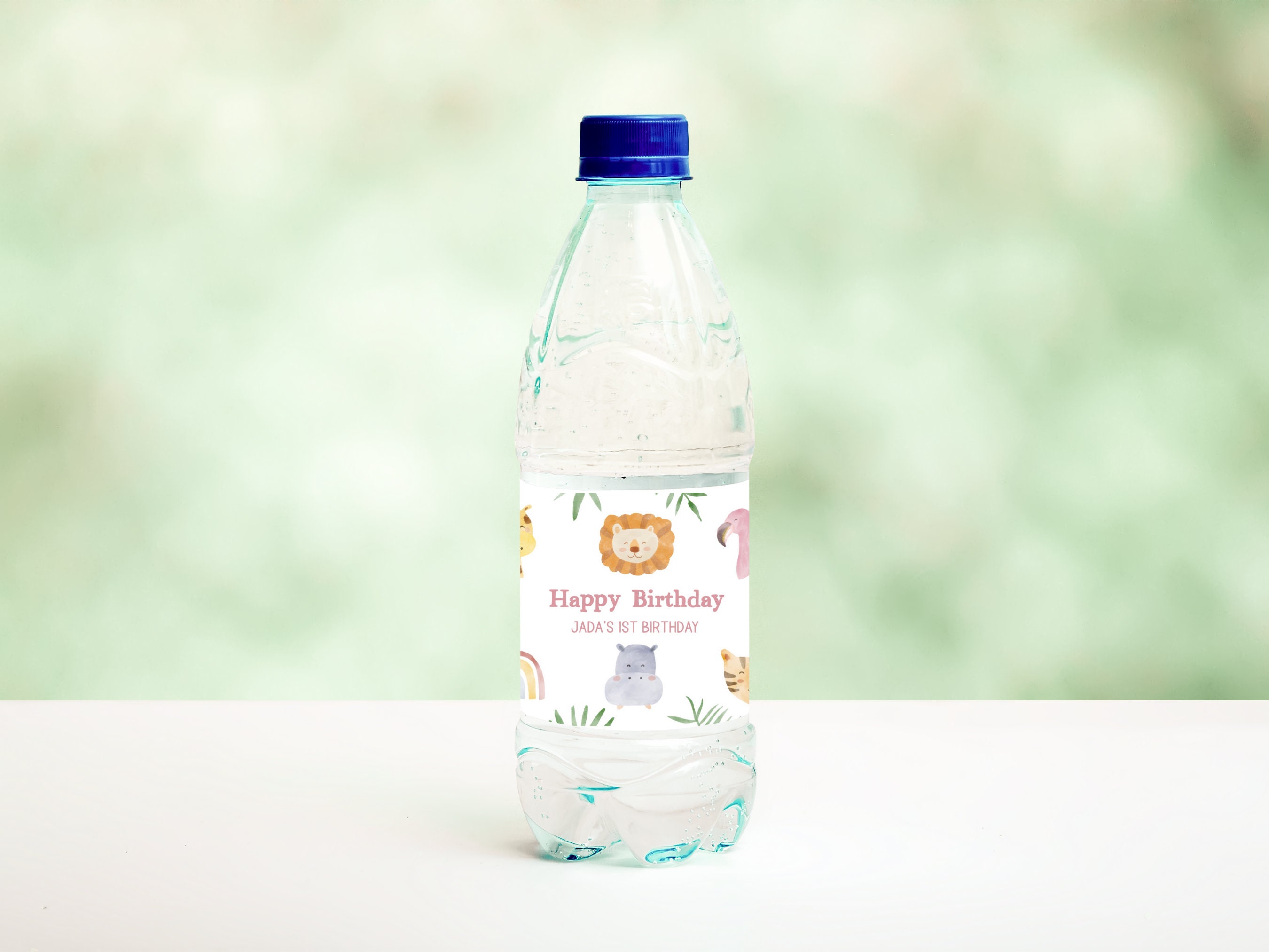 Editable Wild One Birthday Water Bottle Label, Wild One Water Label ...