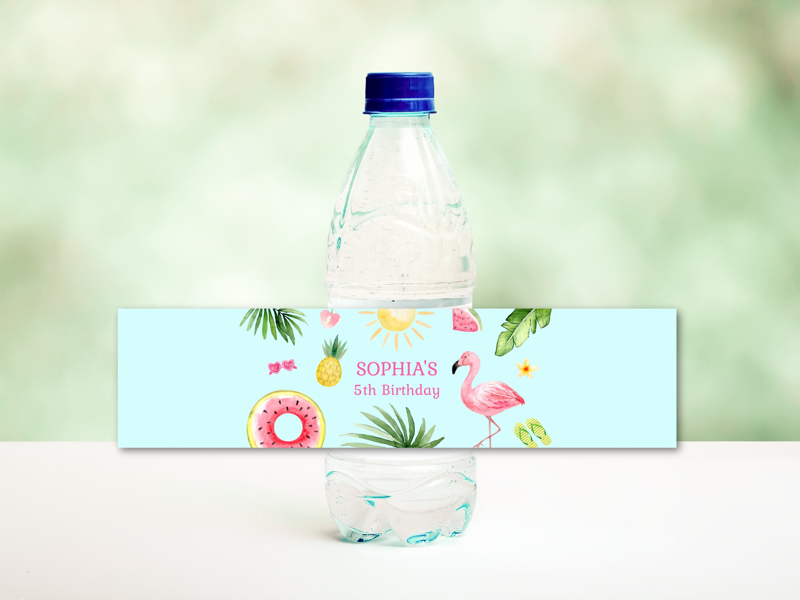 Editable Pool Party Birthday Water Bottle Label, Summer Water Label ...