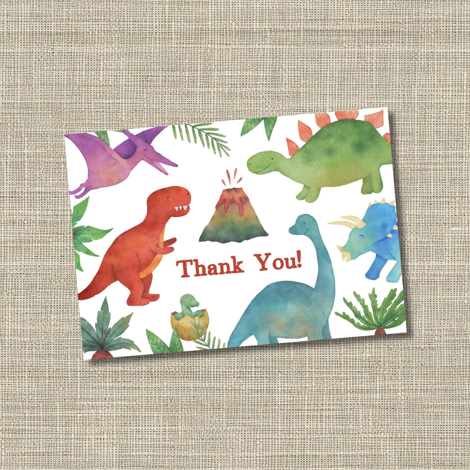 Editable Dinosaur Thank You Card, Dinosaur Thank You, Editable Thank ...