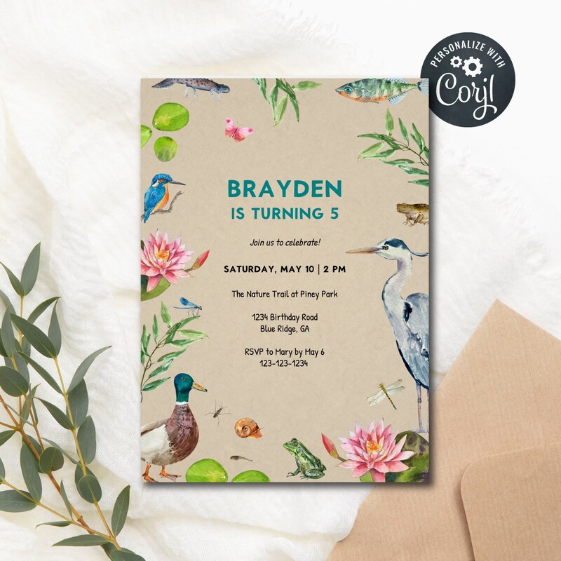 Nature Invitation - Etsy